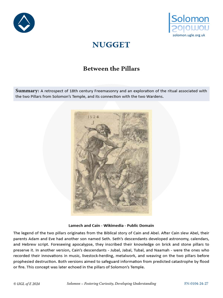 Between The Pillars | PDF | Freemasonry