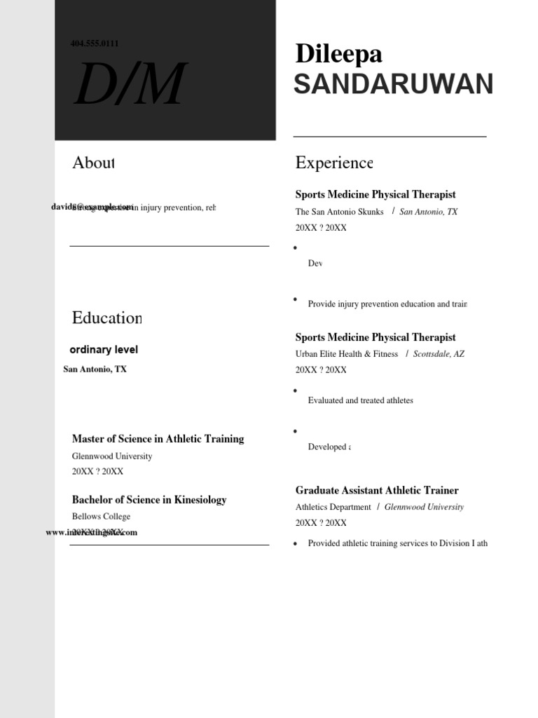 Modern Initials Resumewed | PDF | Physical Therapy | Clinical Medicine