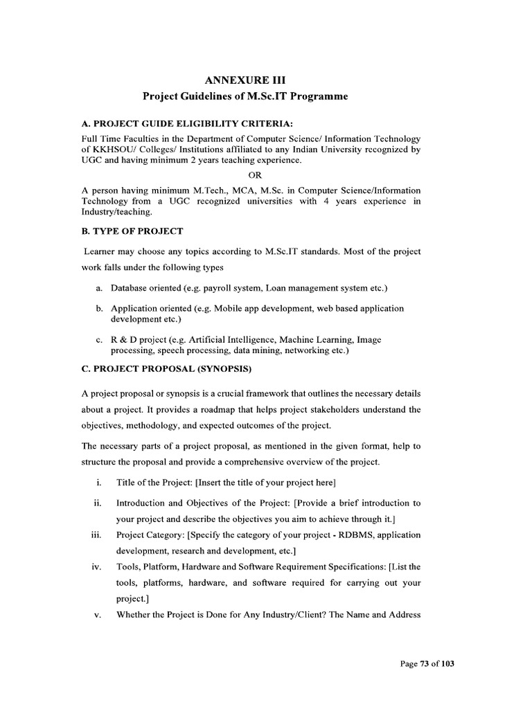 Project Guidelines | PDF