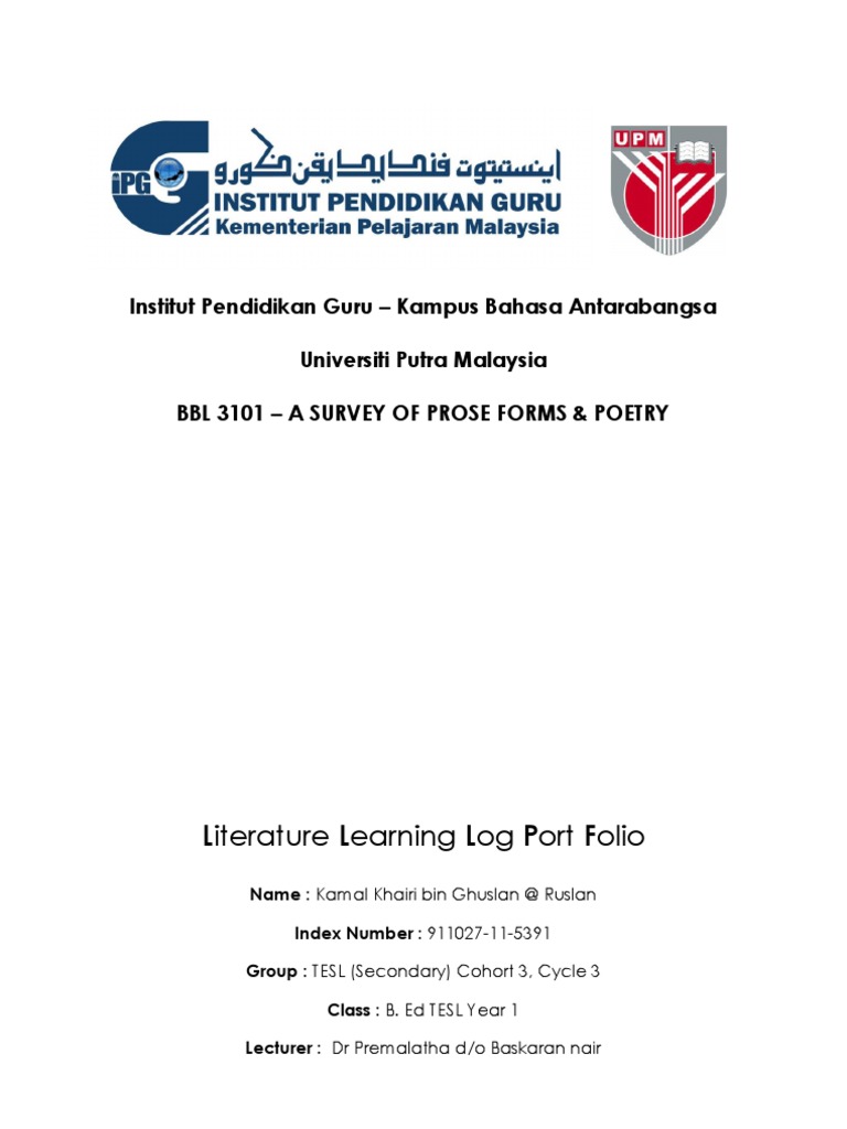 Learning Log - Front Page | PDF