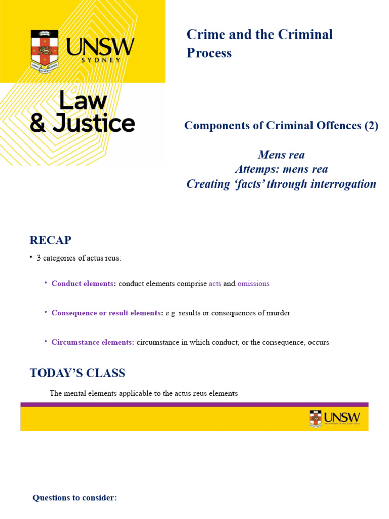 CCP - Class 5 | PDF | Mens Rea | Intention (Criminal Law)