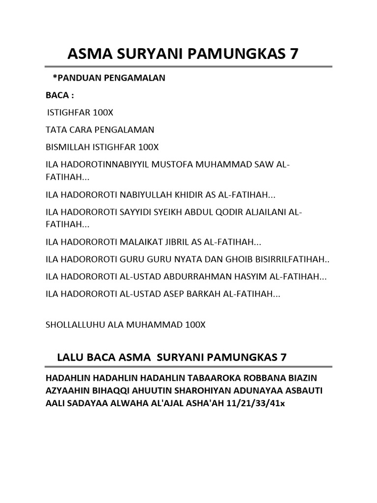 Panduan Asma Suryani Pamungkas 7 | PDF