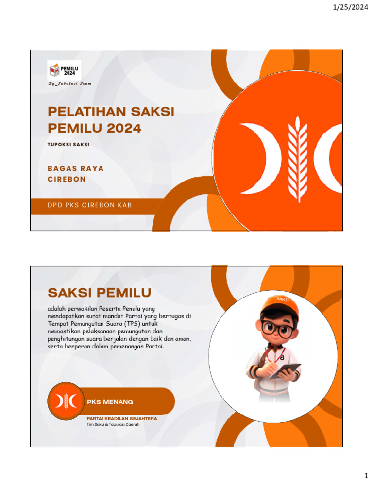 Handout Pelatihan Saksi | PDF