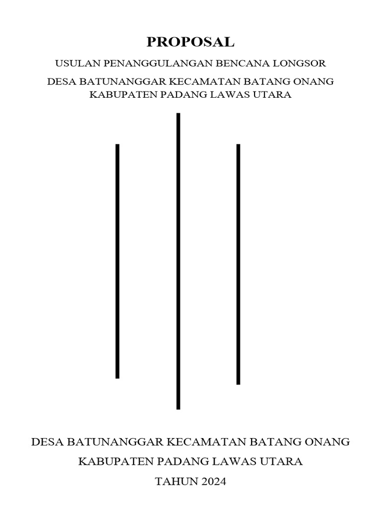 Contoh Proposal BPBD Batunanggar | PDF