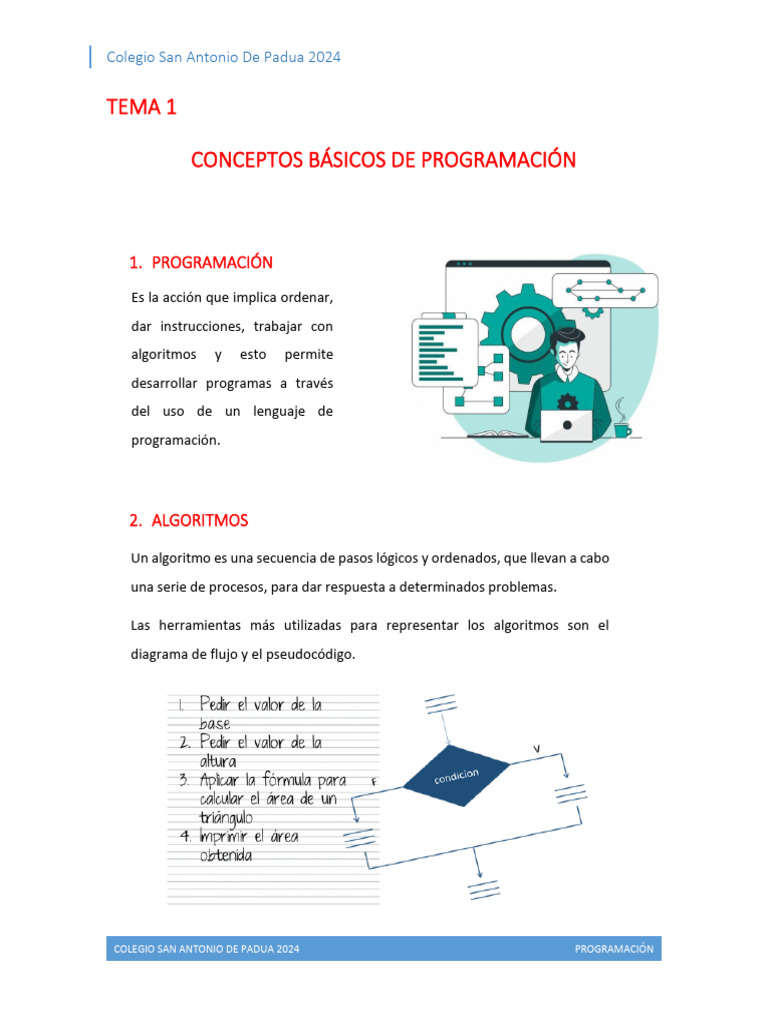 CONCEPTOS BASICOS DE PROGRAMACION_SEGUNDOS | PDF | Algoritmos | Programación de computadoras