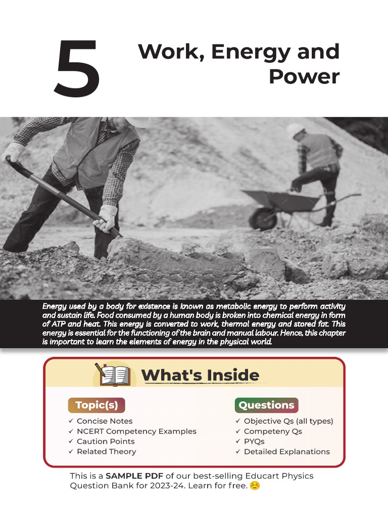 CBSE-XI Physics - Chap-5 (Work, Energy & Power) | PDF | Power (Physics ...