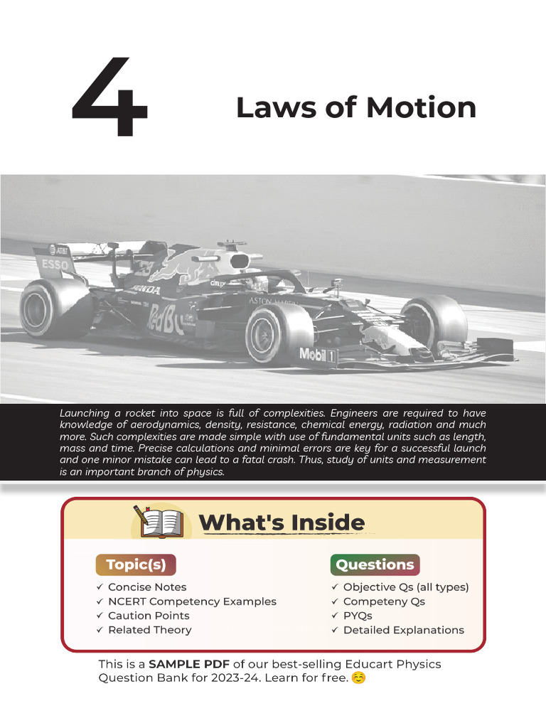 CBSE-XI Physics - Chap-4 (Laws of Motion) | PDF | Force | Friction