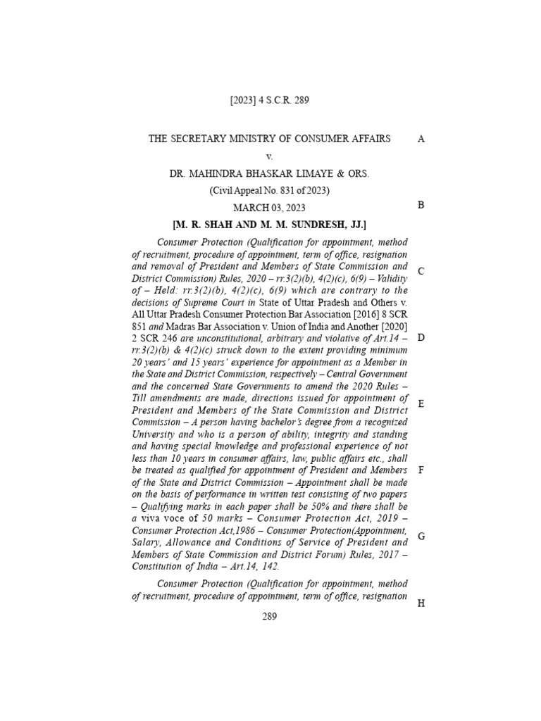 306.civil Appeal No. 831 of 2023 - ENG | PDF | Presidents Of The United ...