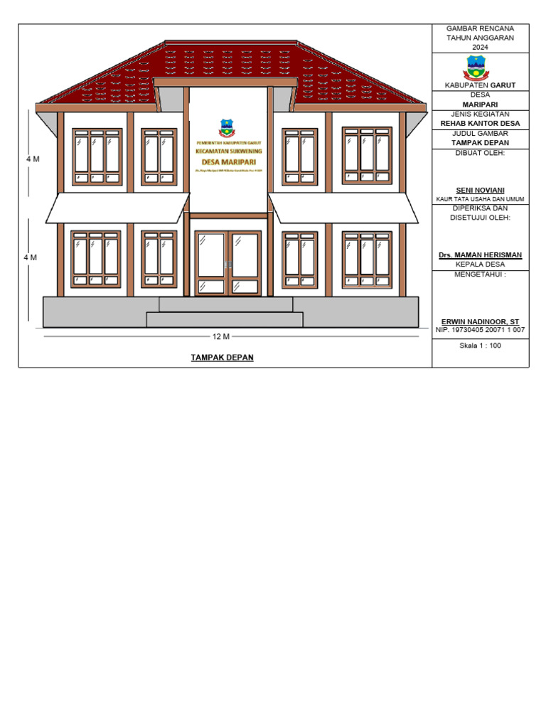 GAMBAR RENCANA Sketsa Desa 2024 | PDF
