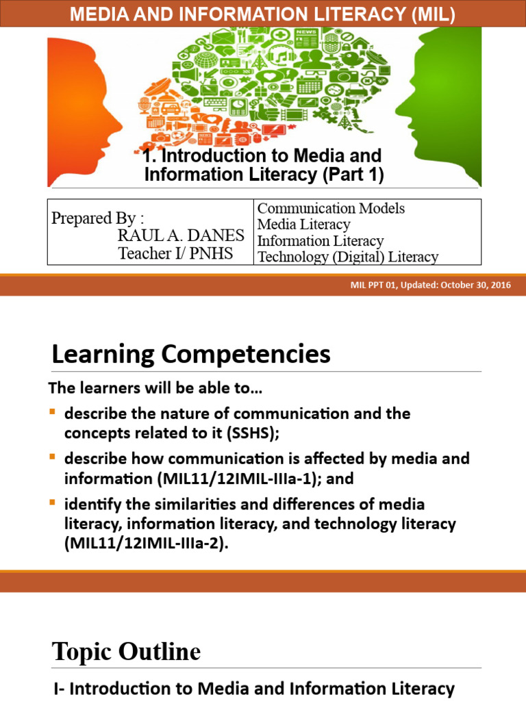 Introduction To MIL Part 1 Communication Media Information and ...
