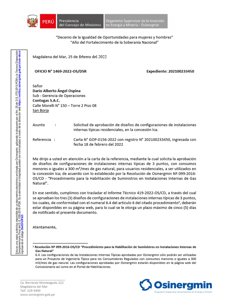 L 000166 2022 - Osinergmin | PDF