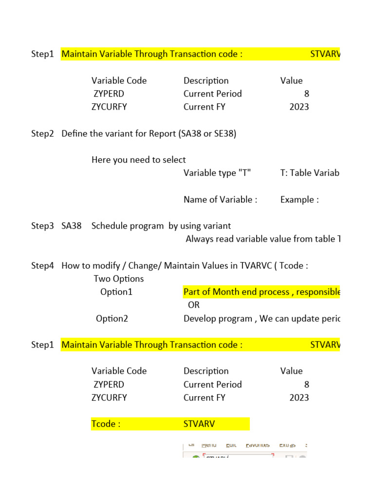 Schedule Variables Reportvariant 20.08.2023 | PDF