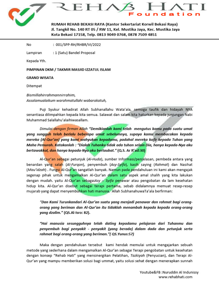 Surat Pengantar Proposal Rev.01 | PDF