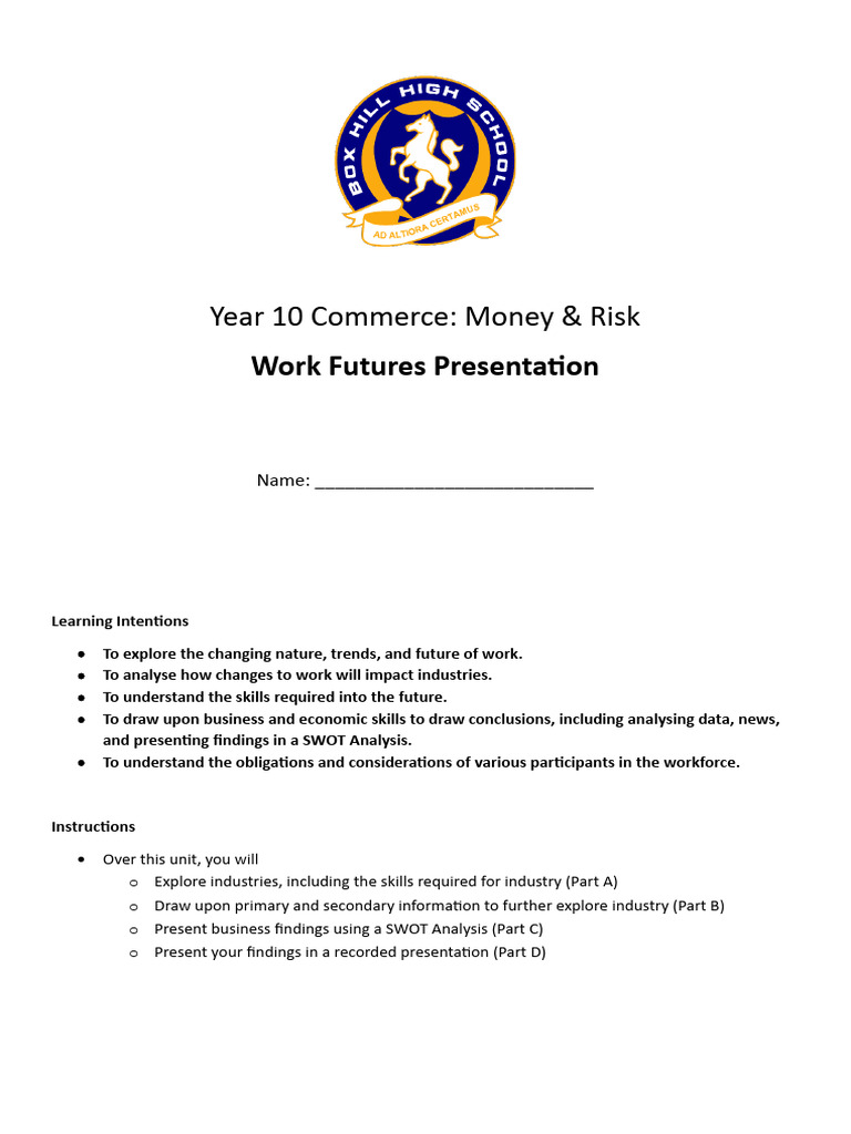 Work Futures CAT 2 - Part D | PDF | Employment | Globalization
