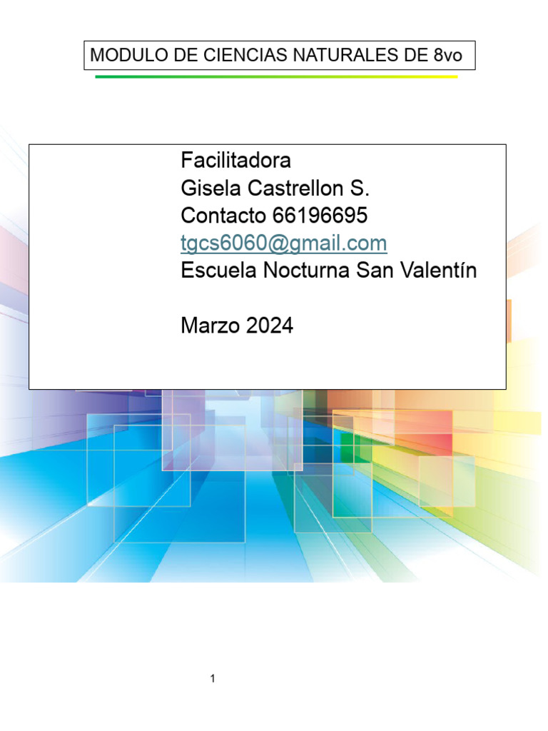 Modulo de Ciencias Naturales de 8vo | PDF | Ciclo menstrual | Sistema reproductivo