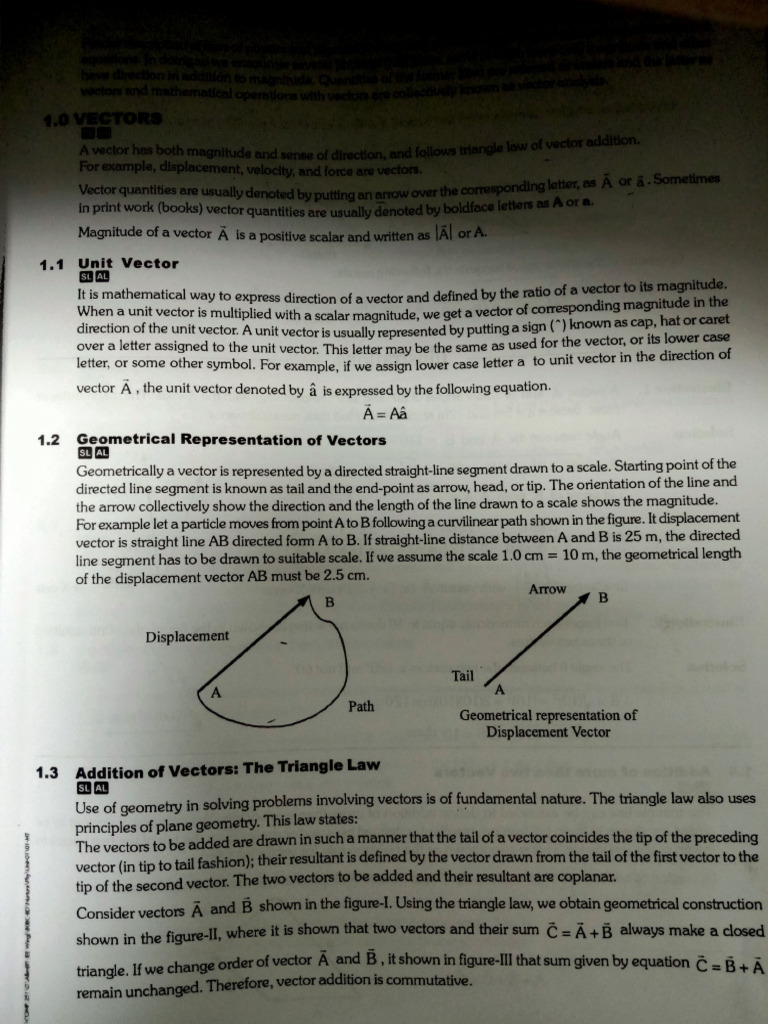 Vectors Chapter I Allen Module | PDF