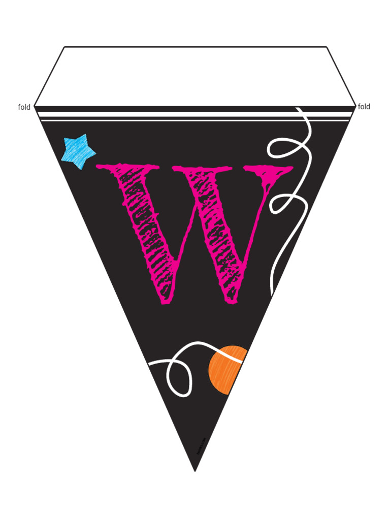 Color Chalkboard Classroom Welcome Bunting | PDF