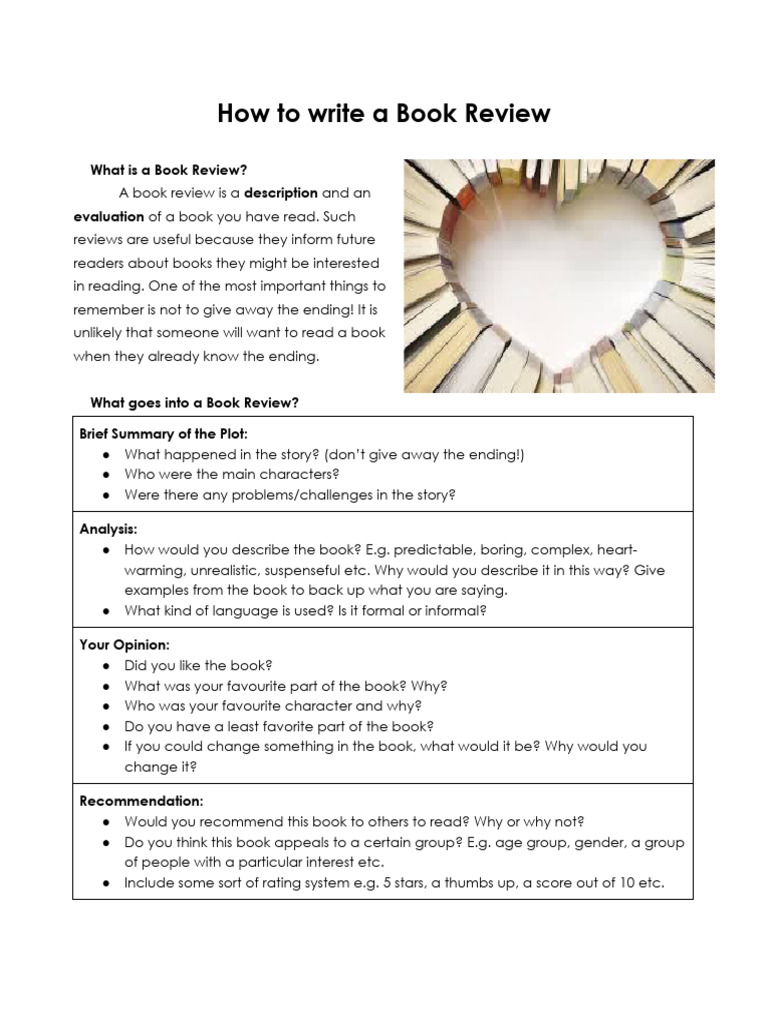 How To Write A Book Review | PDF