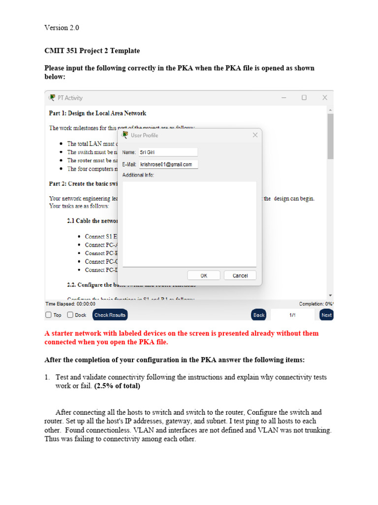 CMIT 351 Project 2 Giri | PDF | Router (Computing) | Internet Protocols