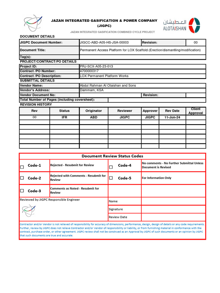 Jigcc Abd A05 HS Jsa 00003 | PDF | Personal Protective Equipment | Hazards