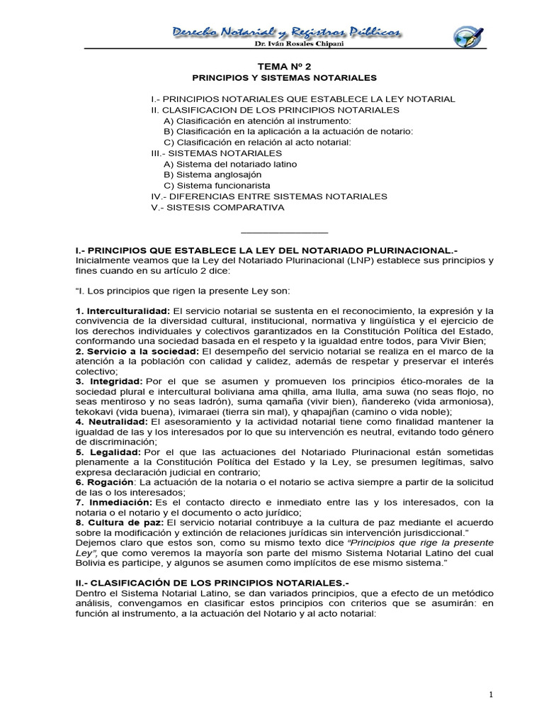 Principios y Sistemas Notariales | Descargar gratis PDF | Justicia | Crimen y violencia