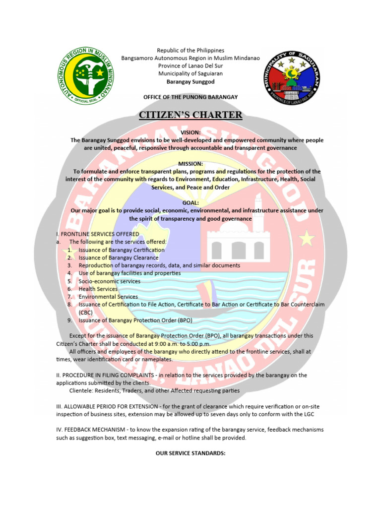2018-2023 Service Standards | PDF | Governance | Government