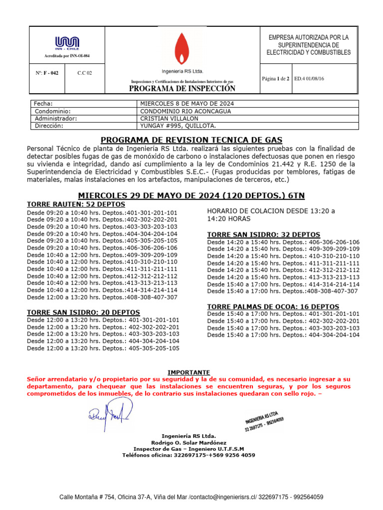 Programa Ed. Rio Aconcagua Rectificado (05.2024) | PDF