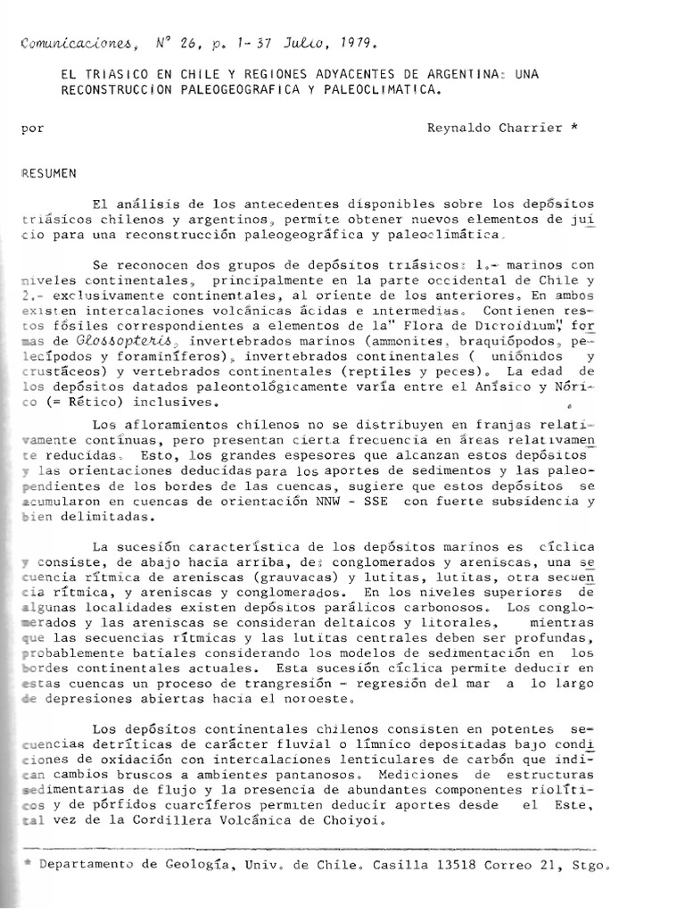 El Triasico en Chile | PDF | Roca sedimentaria | Andes