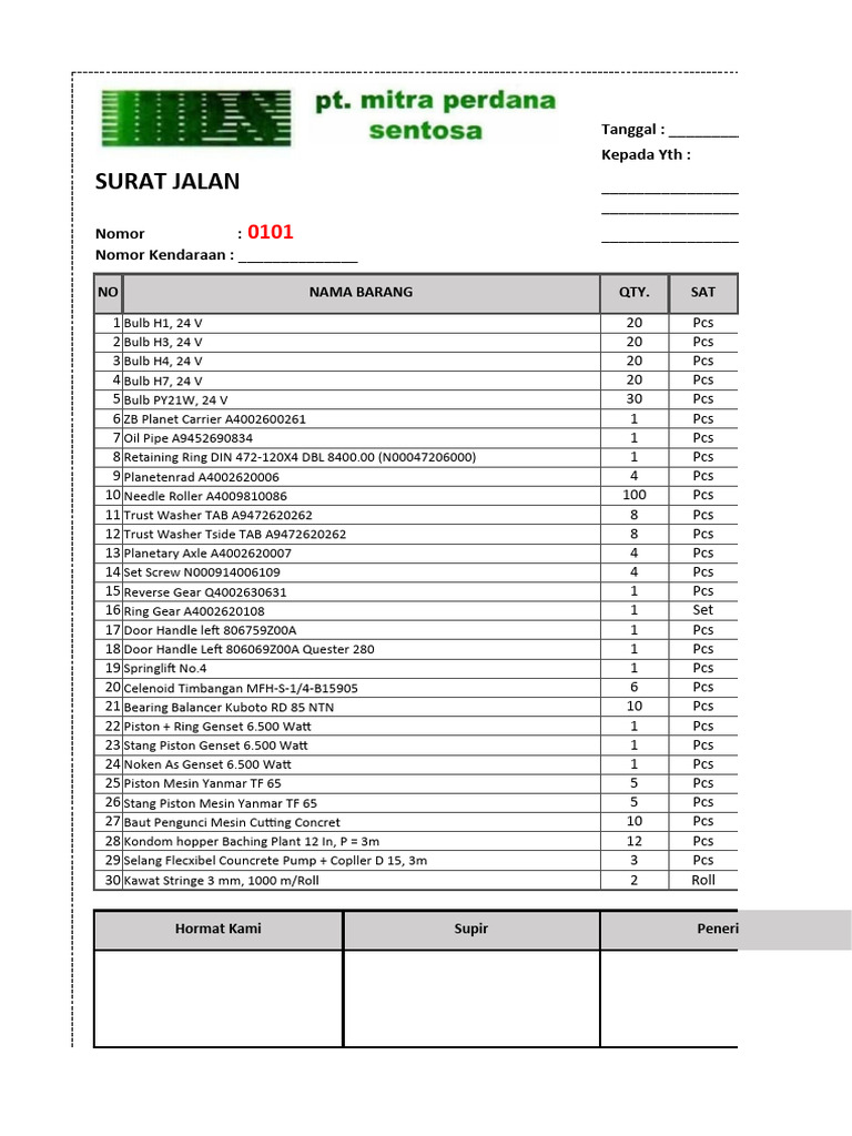 Surat Jalan | PDF