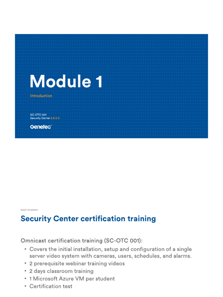 SC-OTC-001 5.9 - Module 1 Introduction | PDF
