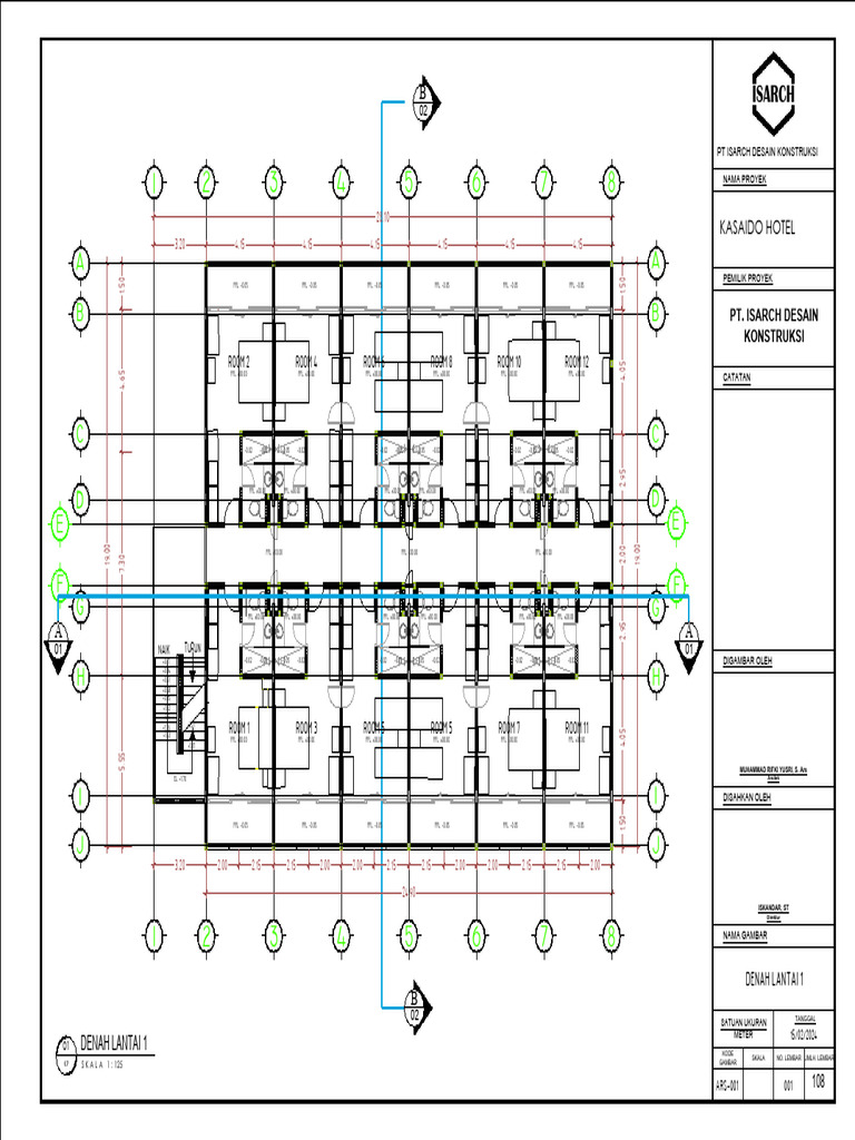 Denah Kasaido Hotel Sederhana | PDF