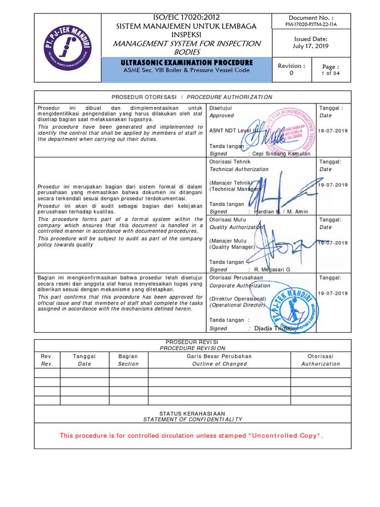 Pjtek P NDT Ut Asme 1 | PDF | Ultrasound | Welding