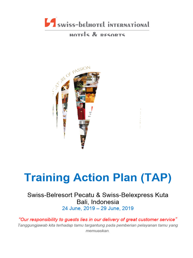 Training Action Plan (TAP) - Swiss-Belresort Pecatu Swiss-Belexpress K.. | PDF