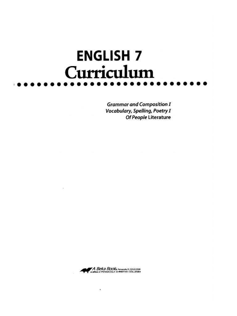 7th Grade LA Curriculum | PDF
