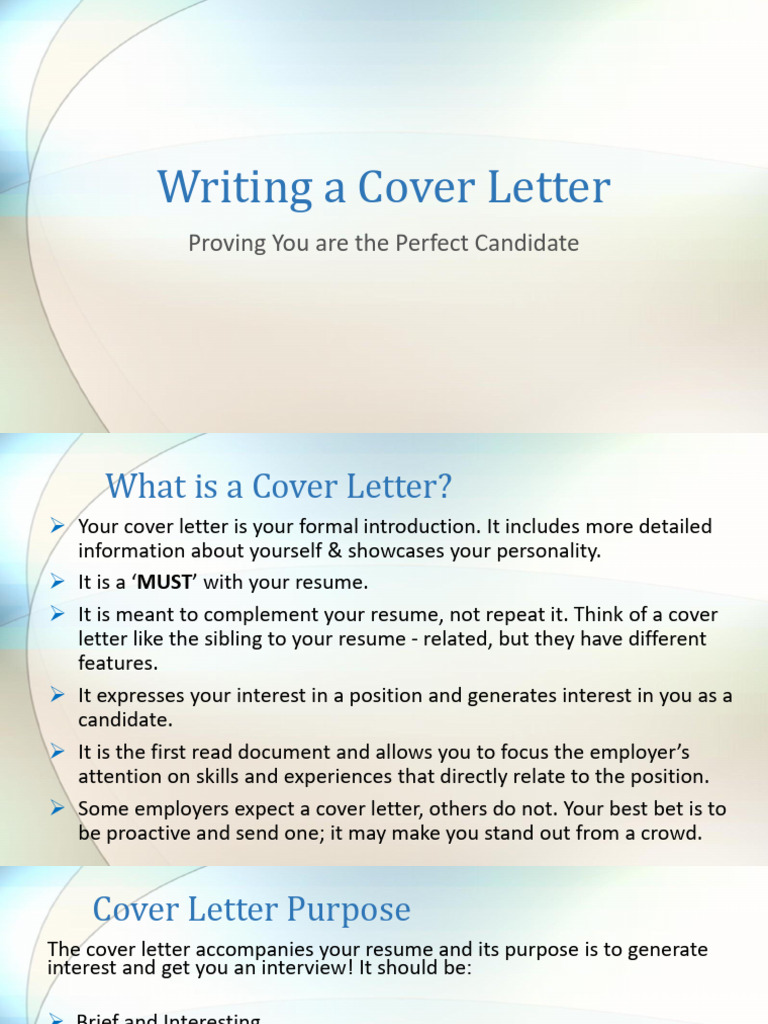 Writinga Cover Letter | PDF | Résumé | Paragraph