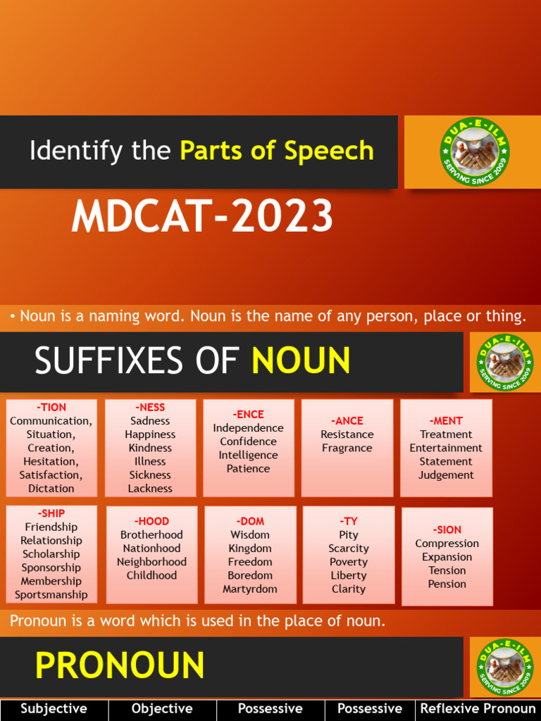 Parts of Speech and Their Suffixes | PDF | Adverb | Part Of Speech