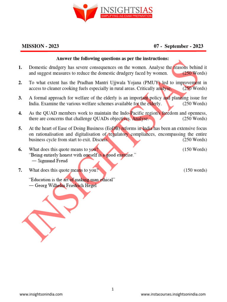 Insta Secure 2023 Secure 07 September 2022 QP | PDF