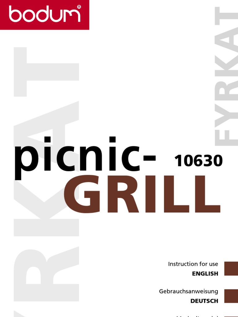 Fyrkat Picnic Grill User Instructions | PDF | Charcoal | Fires