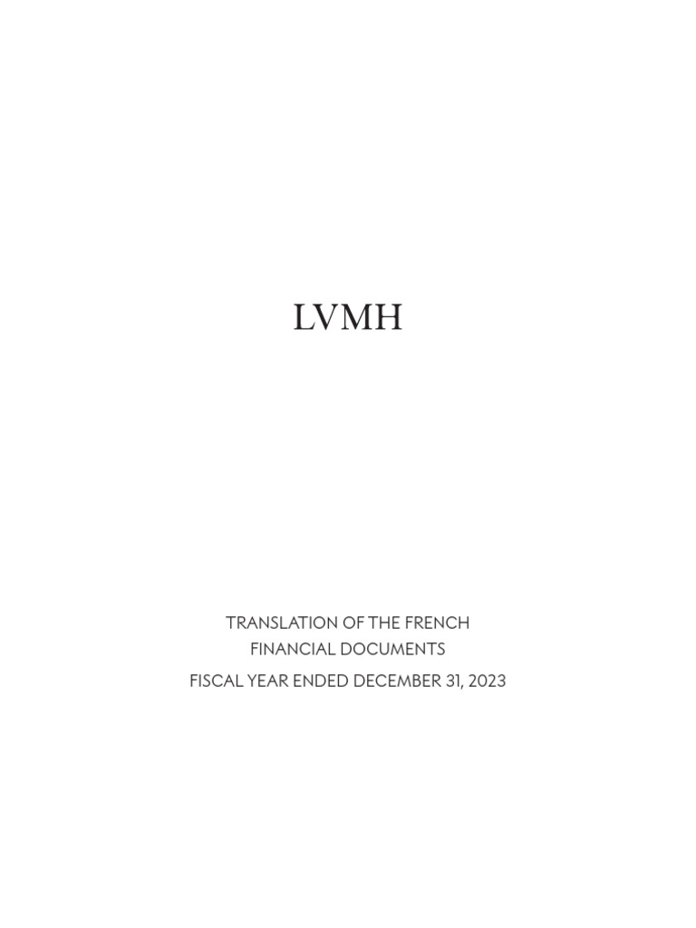 Financial Documents LVMH December 31 2023 - 1 | PDF | Gross Margin ...