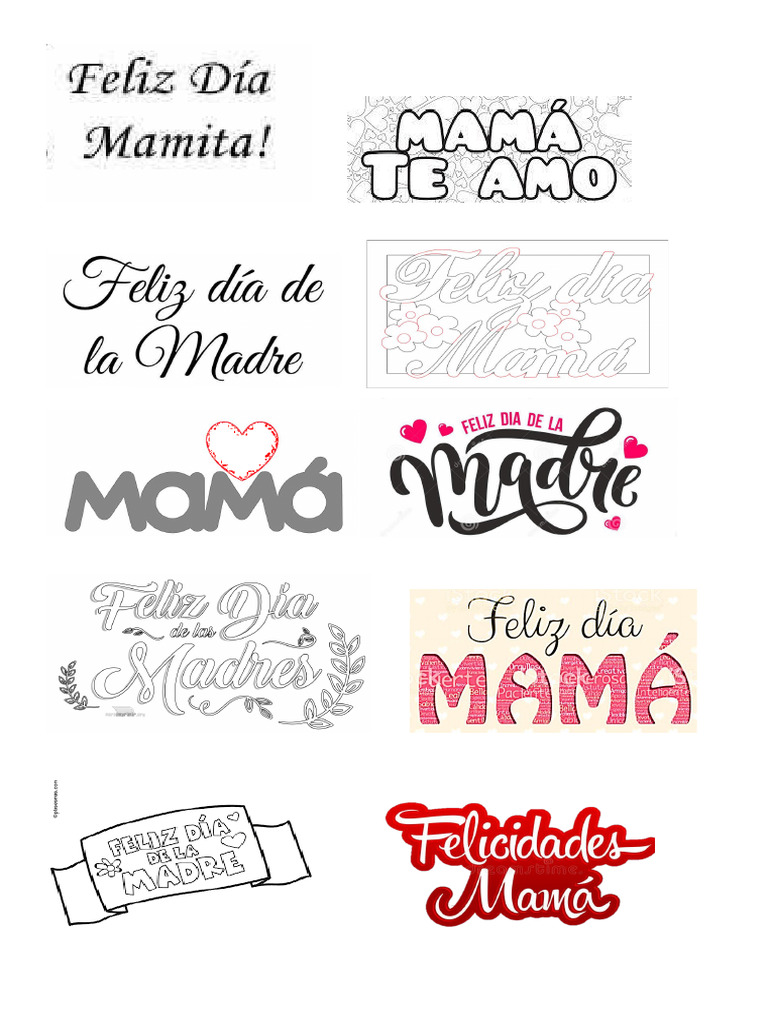 Letras Mamá Pdf