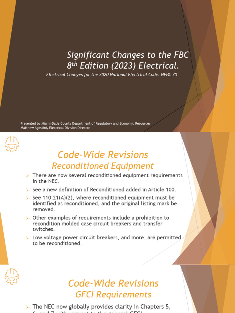 2023 FBC Electrical Code Changes | PDF | Photovoltaics | Electrical ...