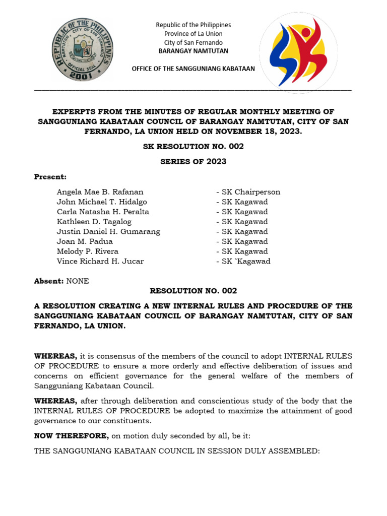 RESO-1 | PDF | Justice | Crime & Violence