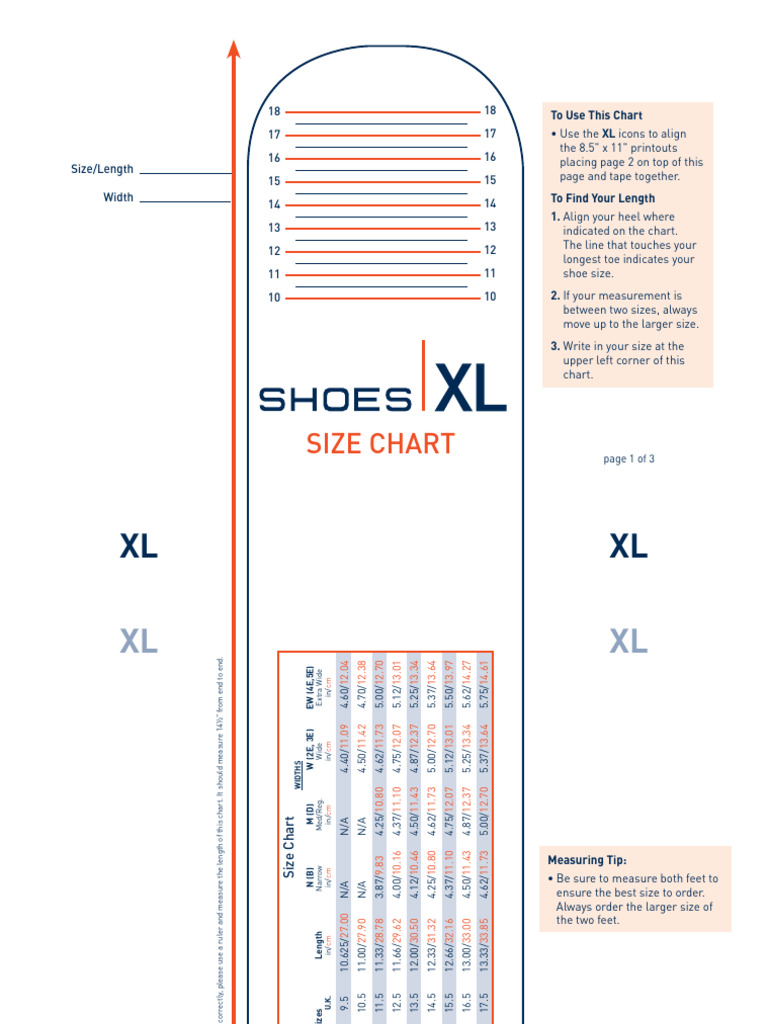 Shoe Size Chart | PDF | Walking | Consumer Goods