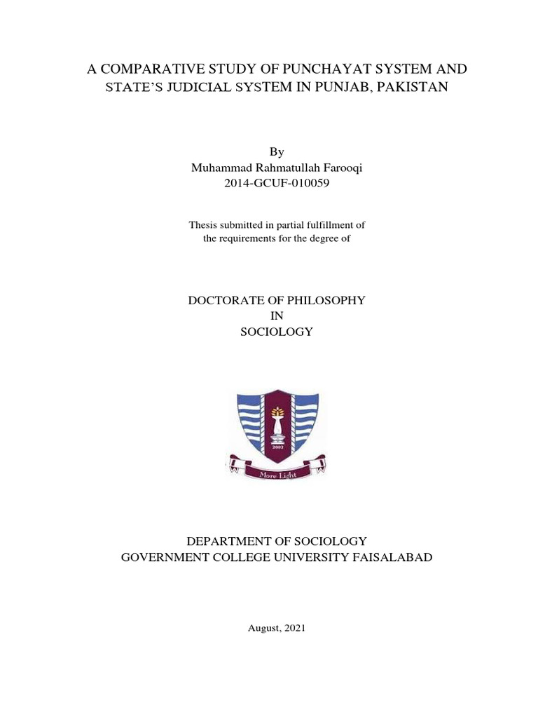 Muhammad Rahmatullah Farooqi Sociology 2021 (HEC Repositary Thesis ...