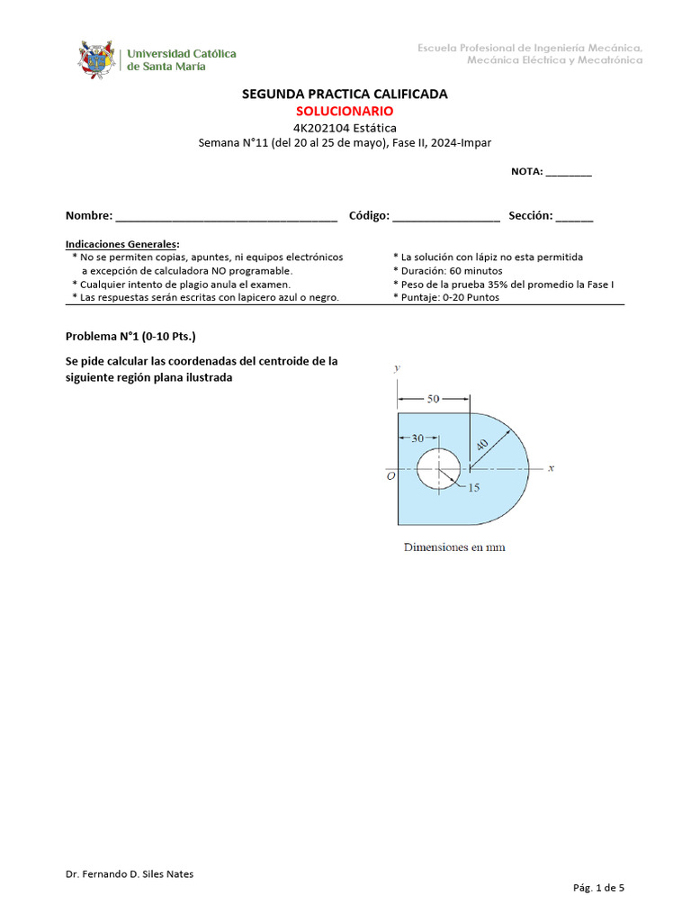 Practica Calificada N°1-Fase-Ii - Solucionario | PDF | Ingeniería
