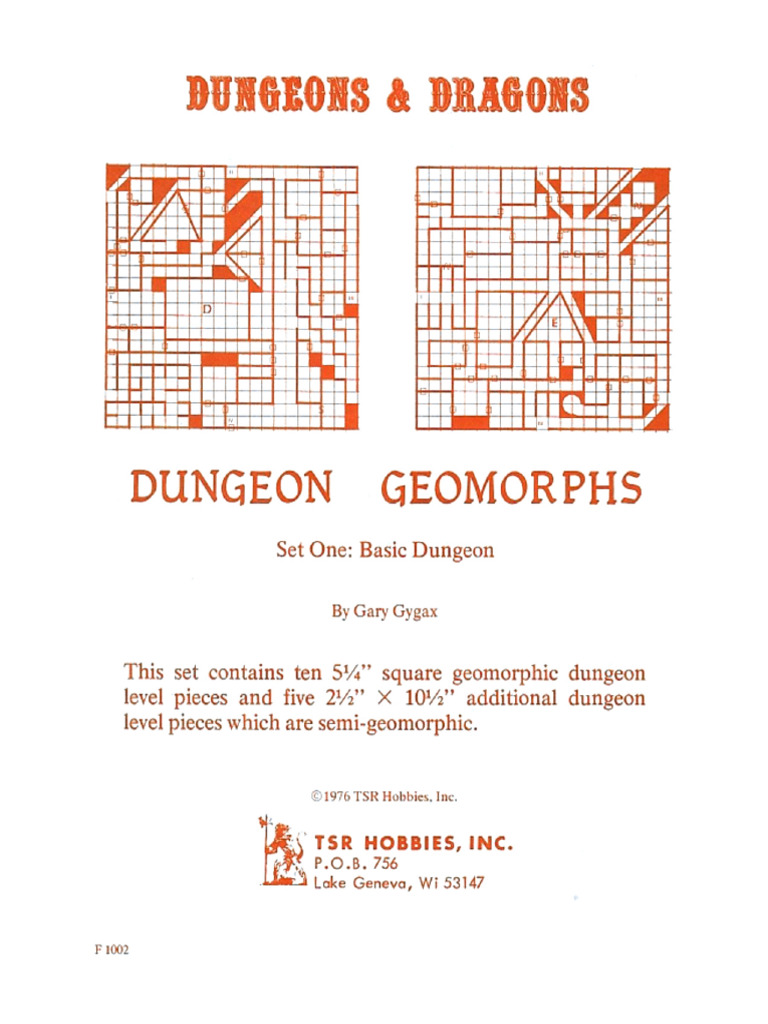 ODnD Dungeon Geomorphs Set 1 - Basic Dungeon | PDF