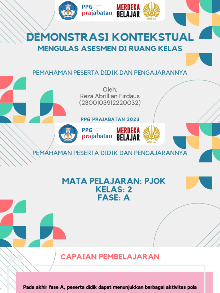 01.02.3-T3-5.b Demonstrasi Kontekstual - Mengulas Asesmen Di Ruang Kelas | PDF