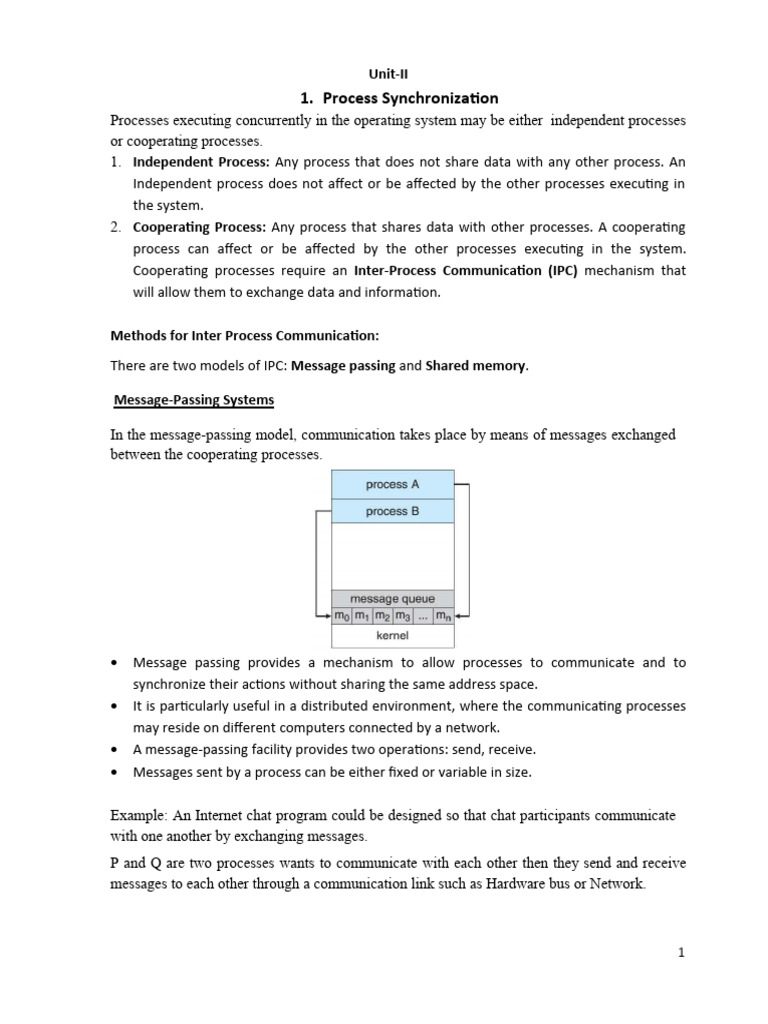 Operating Systems Pdf Process Computing Message Passing