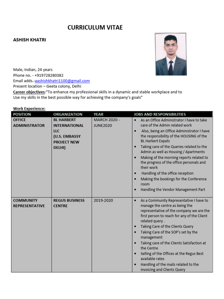 Ashish CV 2020 | PDF