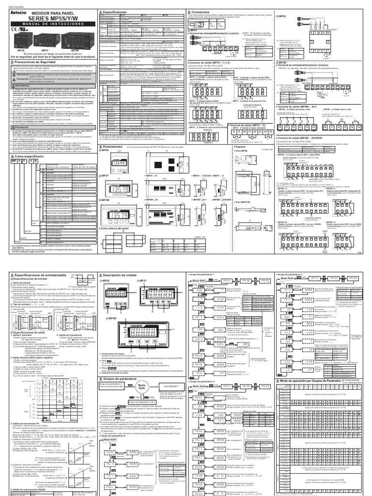 Autonics mp5w Esp Manual | PDF | Electrónica | Ingenieria Eléctrica